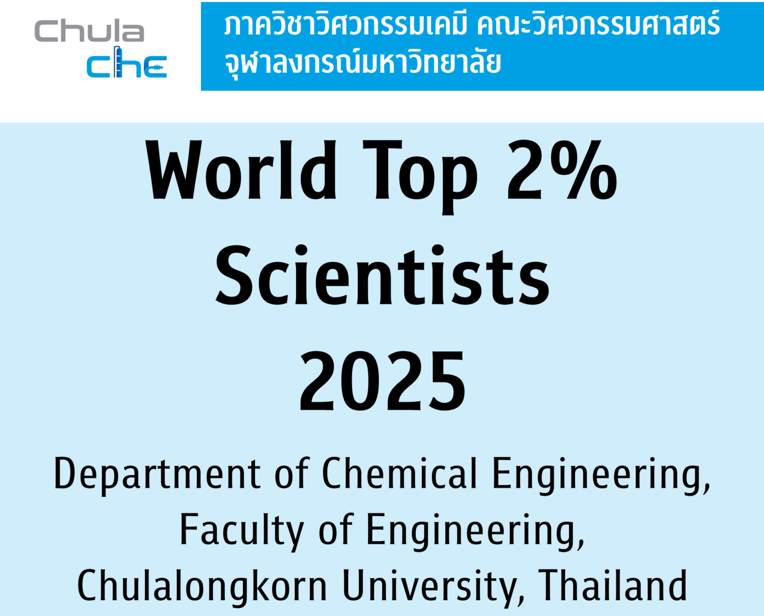 CHEMICAL ENGINEERING – DEPARTMENT OF CHEMICAL ENGINEERING CHULALONGKORN ...